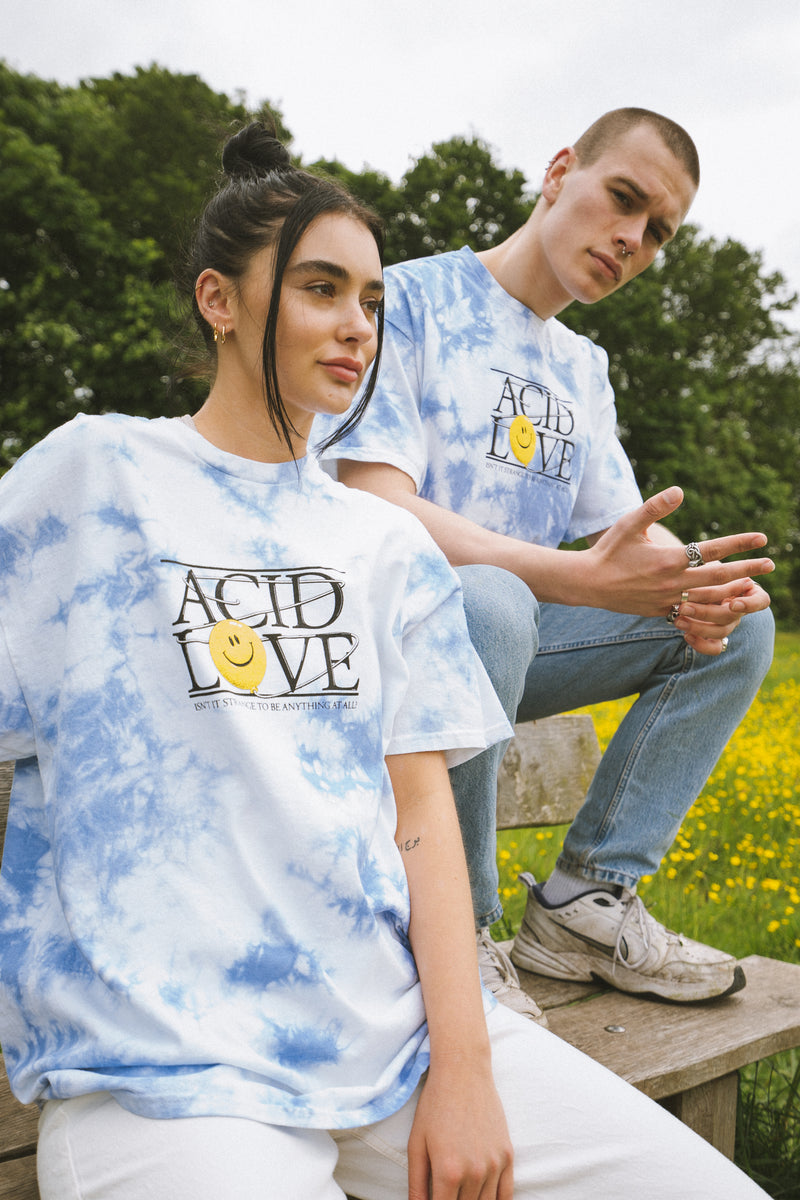 ACID LOVE 0.06 'Floating Points' Tee - Tie Dye Sky Blue – UN:IK Clothing