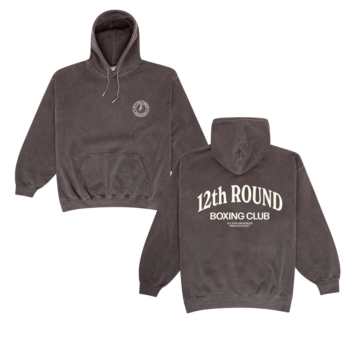 Vice 84 *10 Years Of* '12th Round' Hoodie - Vintage Washed Brown – UN ...