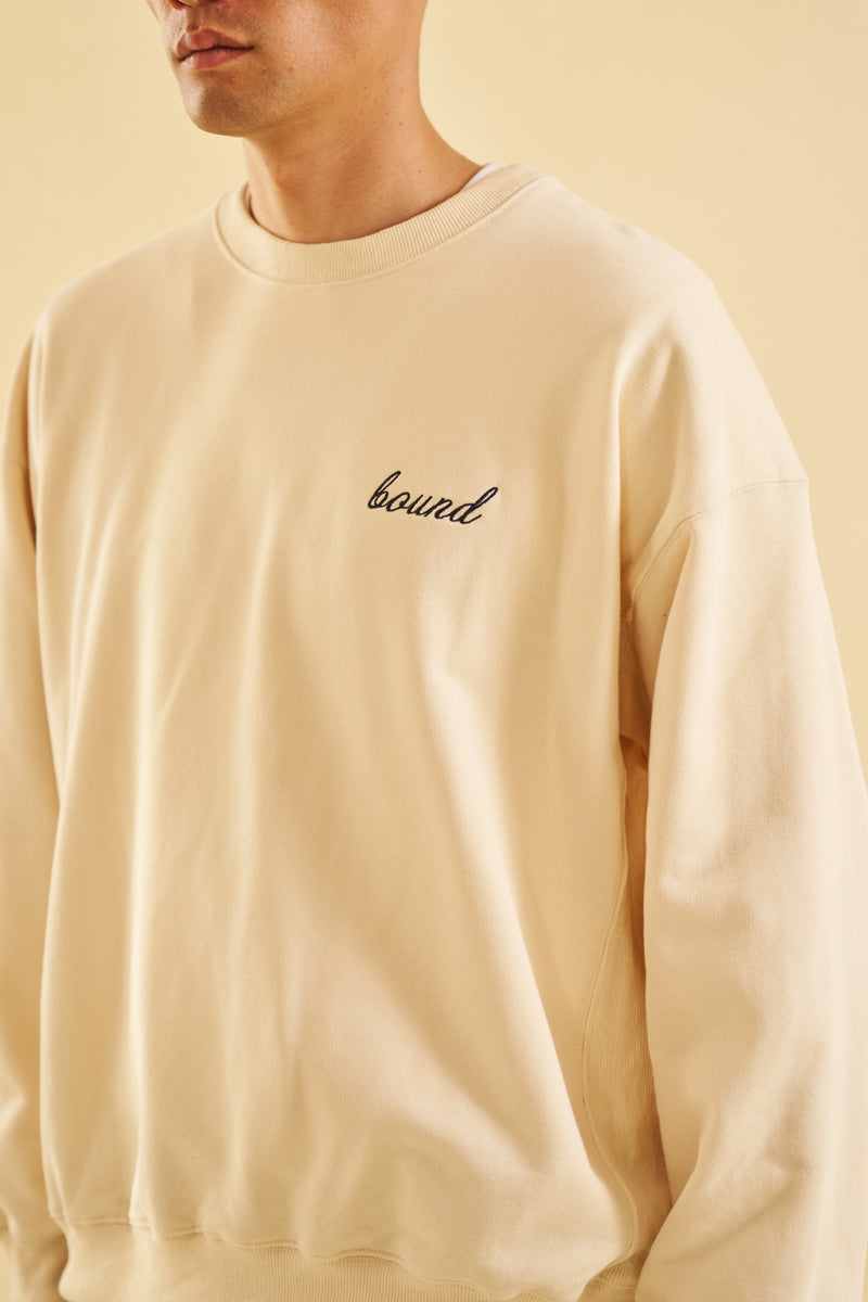 bound Cream Premium Script Sweater – UN:IK Clothing