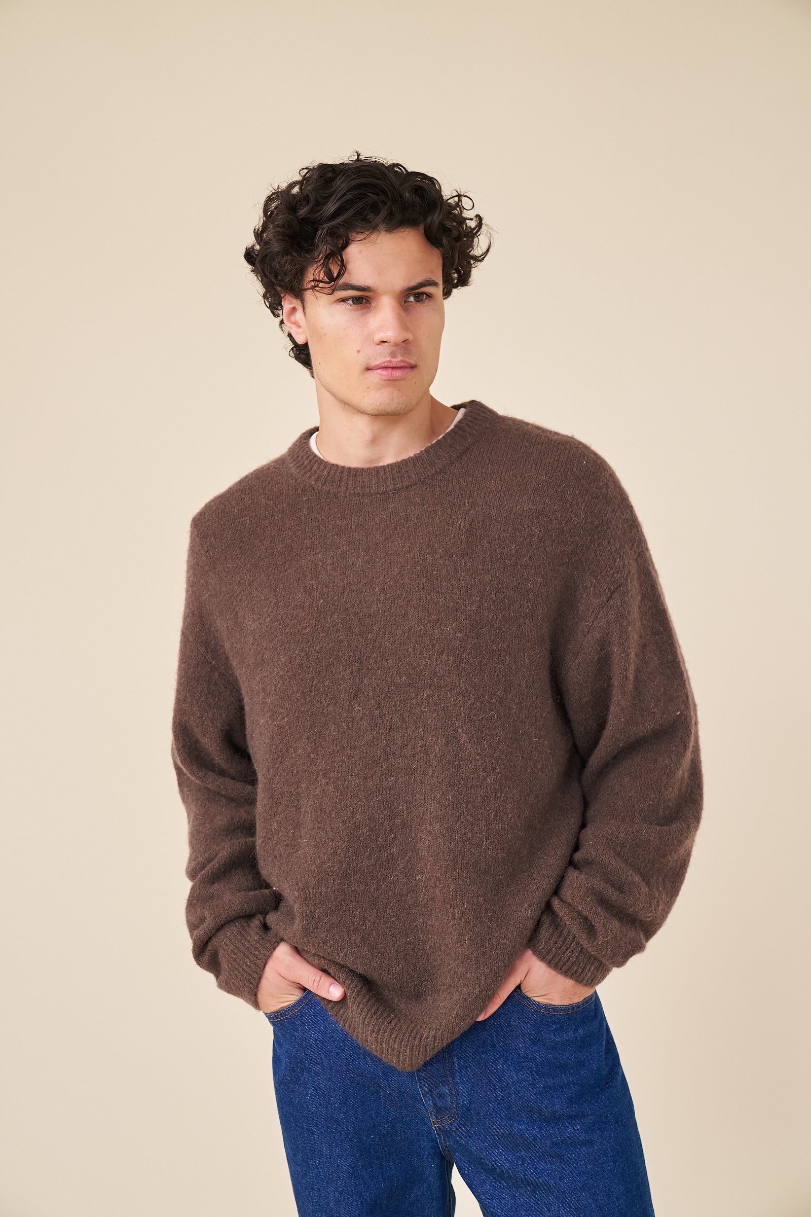 bound Baxter Mohair Blend Sweater - Walnut Brown – UN:IK Clothing
