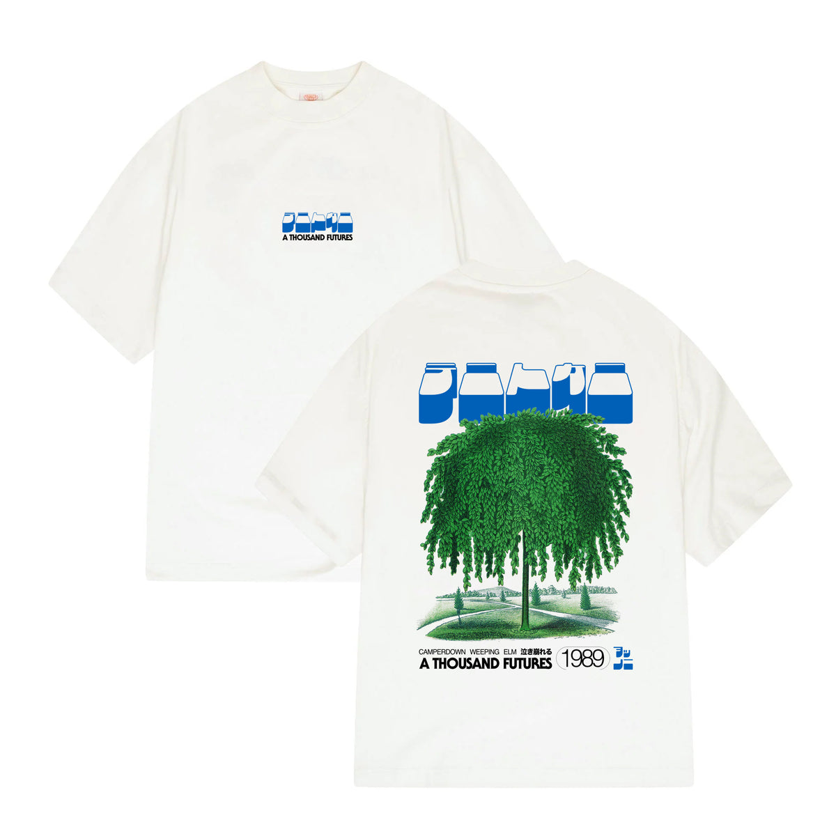 A Thousand Futures x GK 'Weeping Elm' Tee - White – UN:IK Clothing