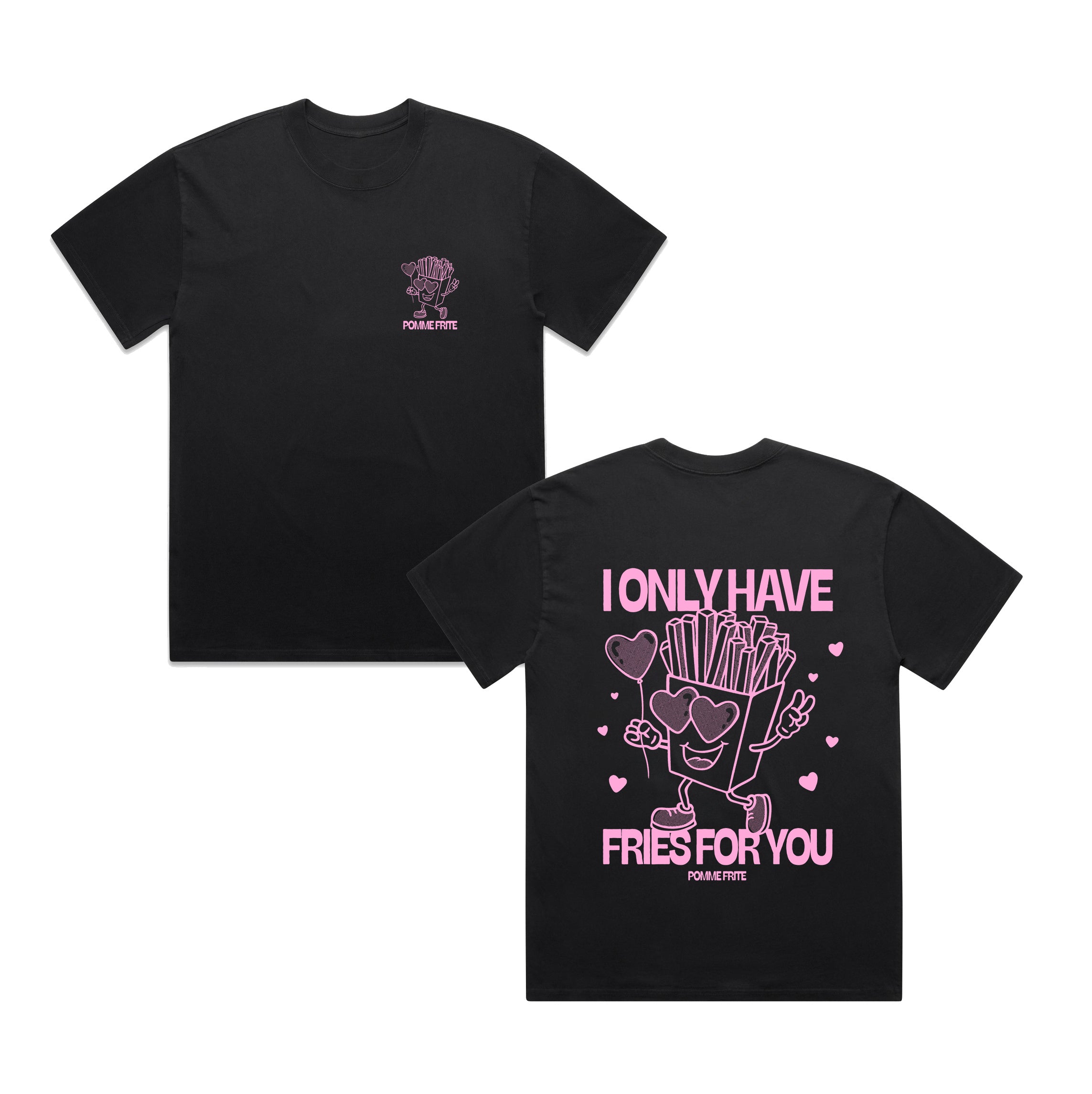 Pomme Frite 'Fries For You' Tee - Black – UN:IK Clothing