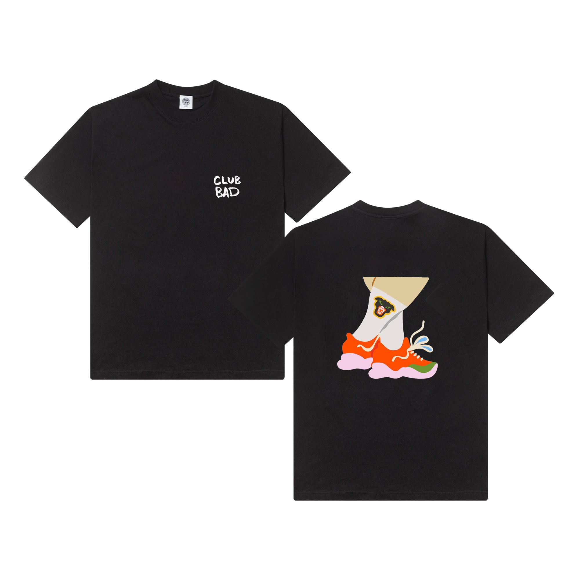 Melé X Club Bad 'Crossed Legs' Tee - Black – UN:IK Clothing