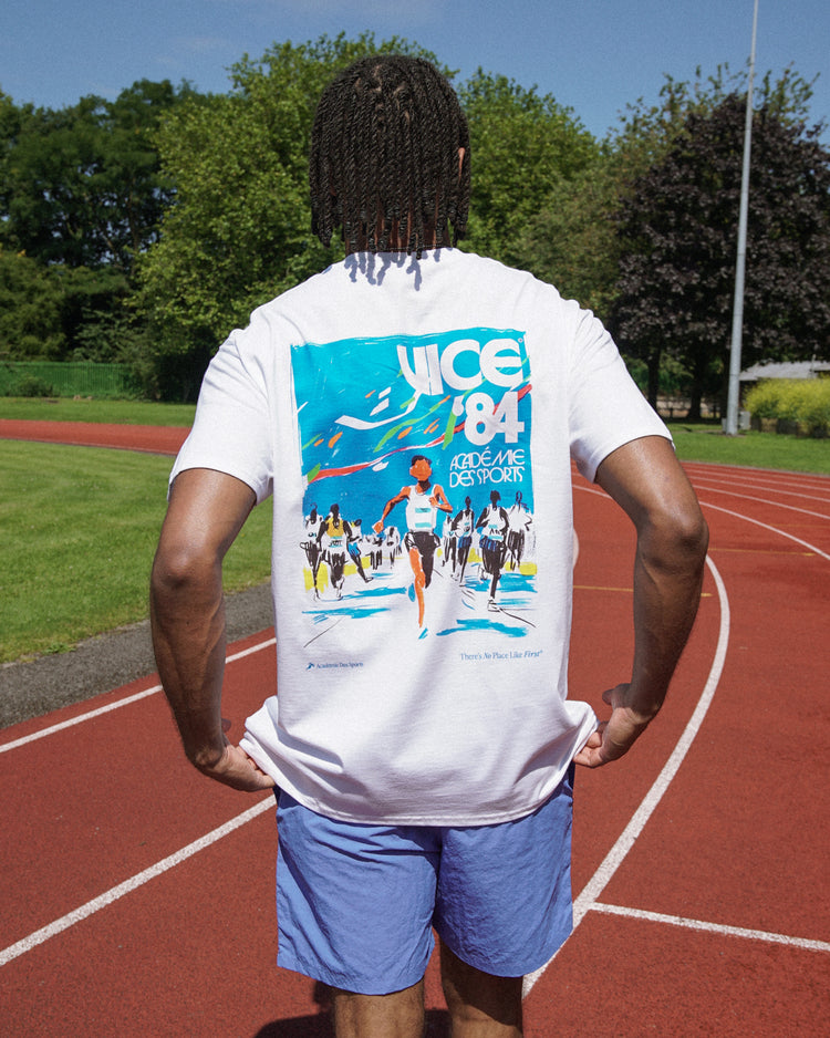 Vice 84 'Olympic Runner' Tee - White – UN:IK Clothing