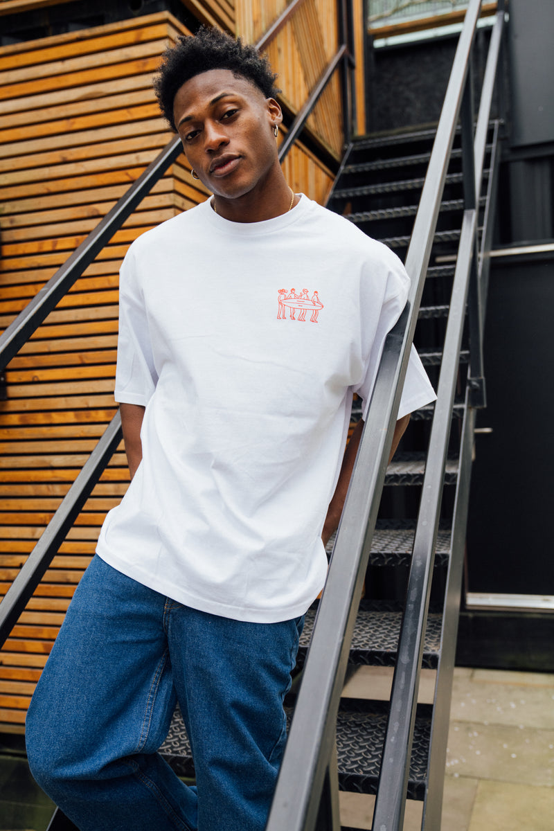 Seasonal Hero 'Ride The Waves' Tee - White – UN:IK Clothing