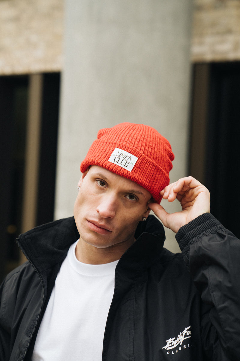 Vice 84 'Sports Club' Ribbed Beanie - Red – UN:IK Clothing