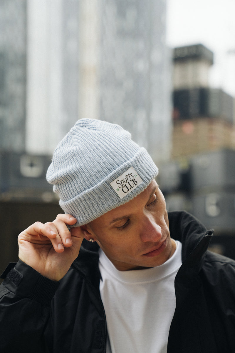 Vice 84 'Sports Club' Ribbed Beanie - Baby Blue – UN:IK Clothing