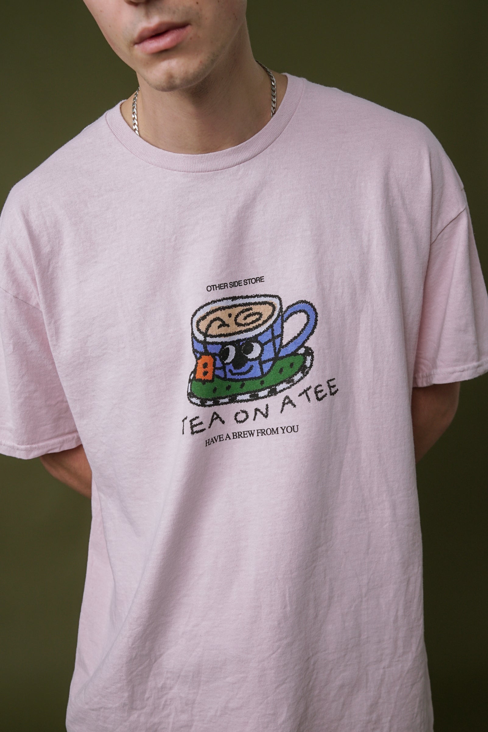 Other Side Store 'Tea on a Tee' Vintage Washed Tee - Light Pink – UN:IK ...