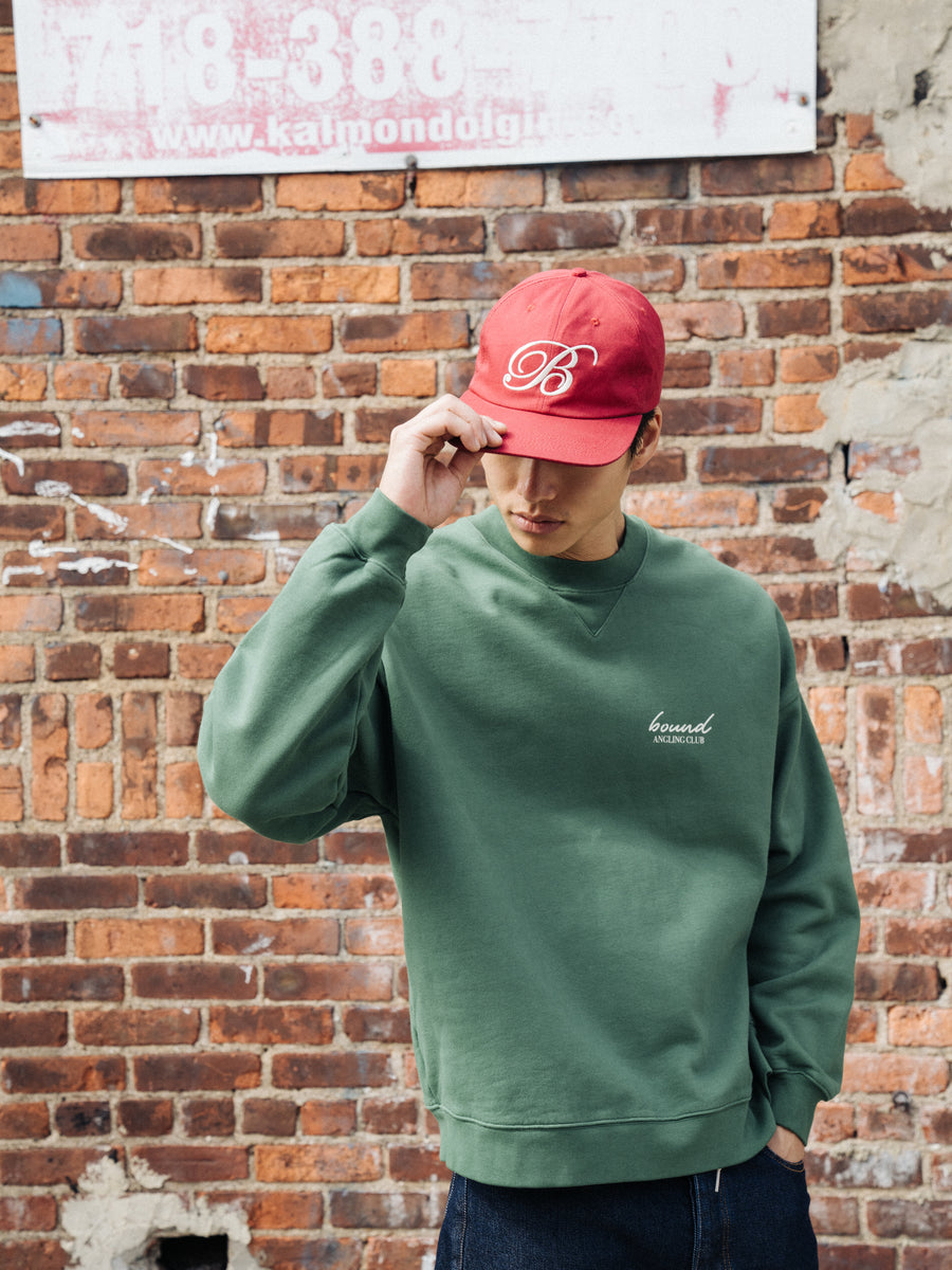 bound Script Embroidered 6 Panel Cap - Cardinal Red – UN:IK Clothing