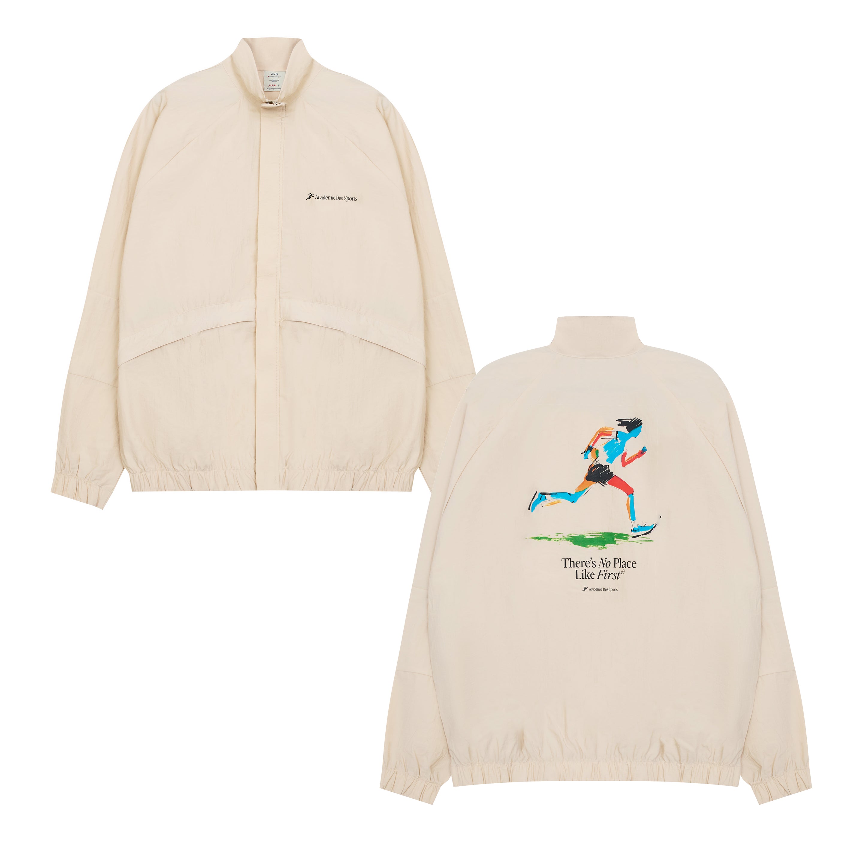 Vice 84 'Olympic Runner' Nylon Track Jacket - Ecru – UN:IK Clothing