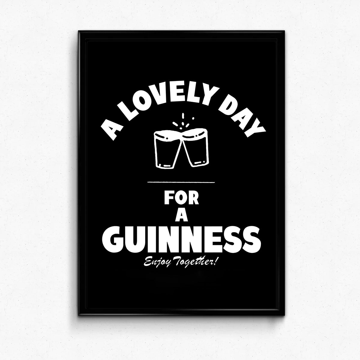 Guinness x UN:IK 'Enjoy Together' Print - Black – UN:IK Clothing