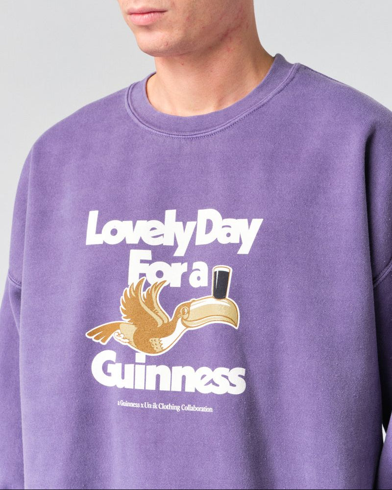 Guinness x UN:IK 'Lovely Day' Vintage Washed Sweater - Purple – UN:IK ...