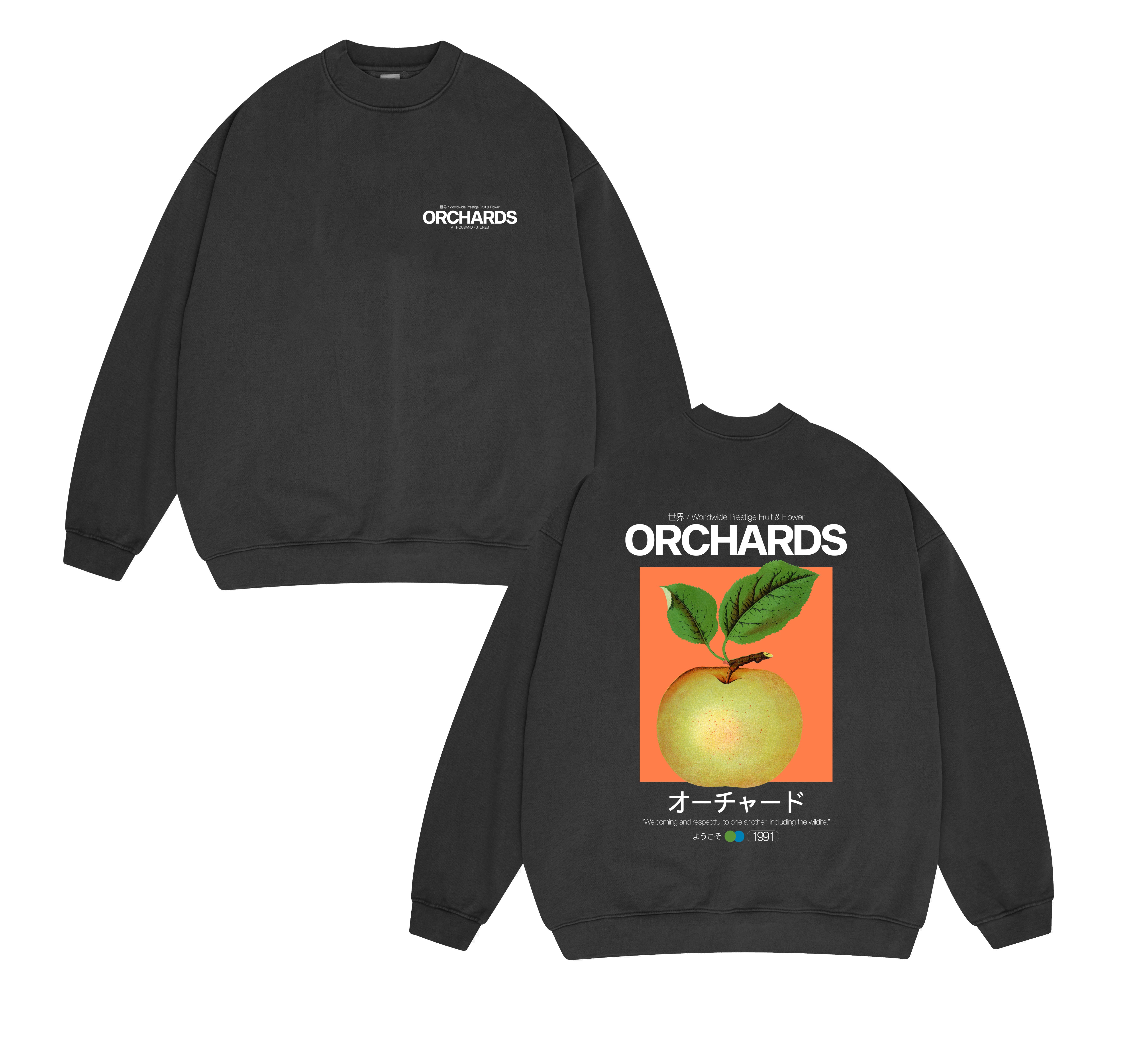 A Thousand Futures x GK 'Orchards' Sweater - Faded Black – UN:IK Clothing