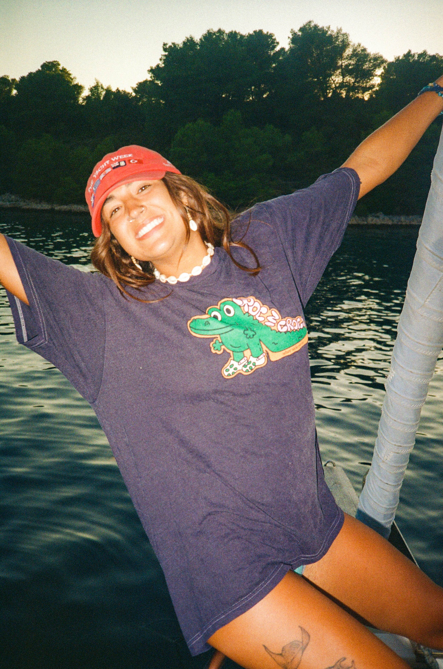 Other Side Store 'Croc In Crocs' Vintage Washed Tee - Violet – UN:IK ...