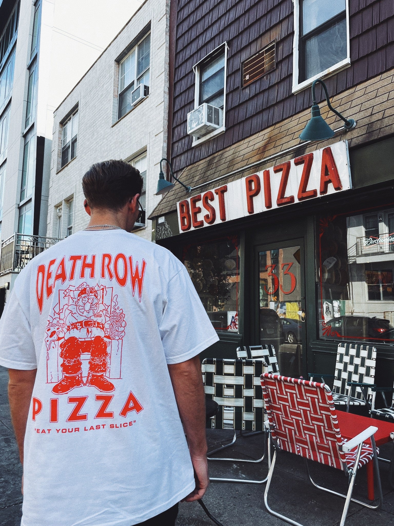 Gordos Pizzeria 'Death Row Pizza' Tee - White – UN:IK Clothing