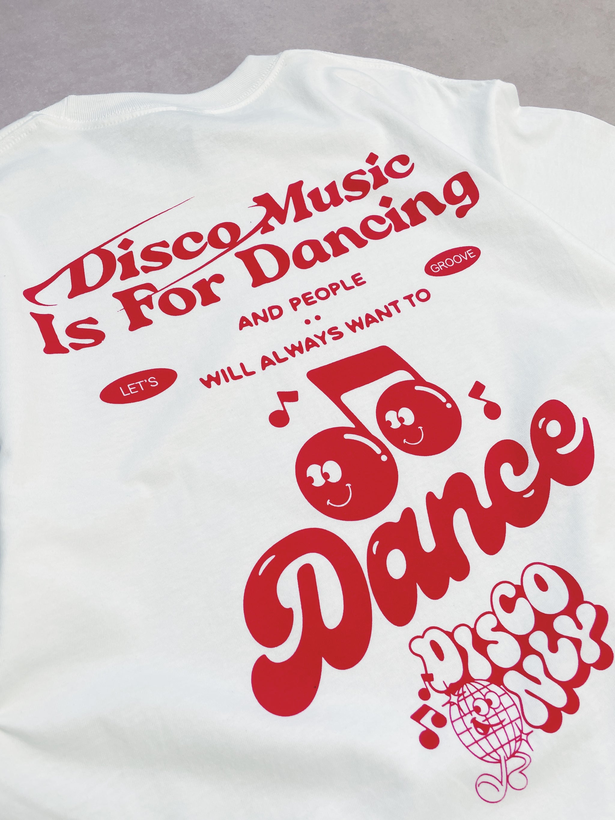 DISCO ONLY 'Retro Dancing' Tee - White – UN:IK Clothing