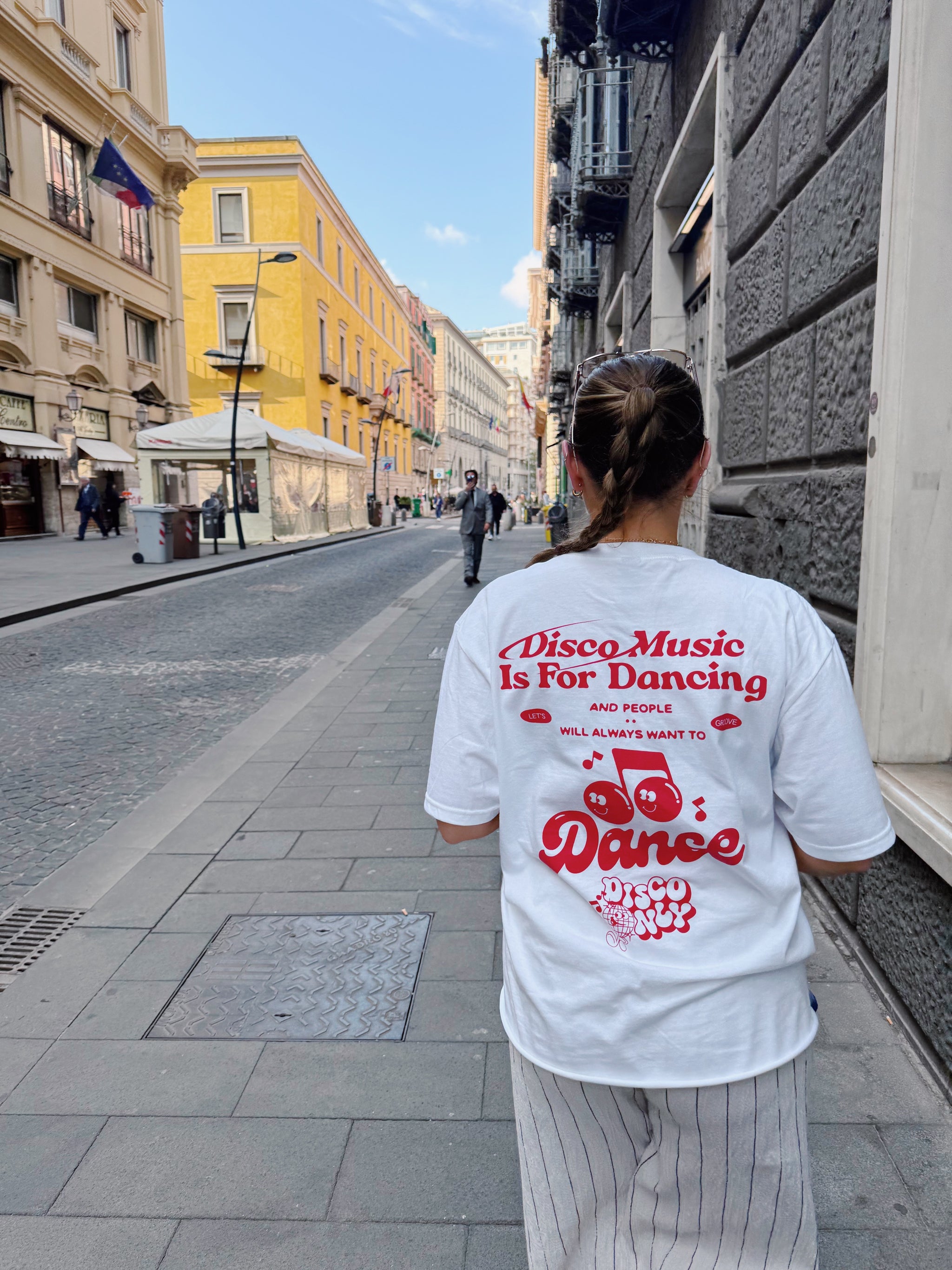 DISCO ONLY 'Retro Dancing' Tee - White – UN:IK Clothing