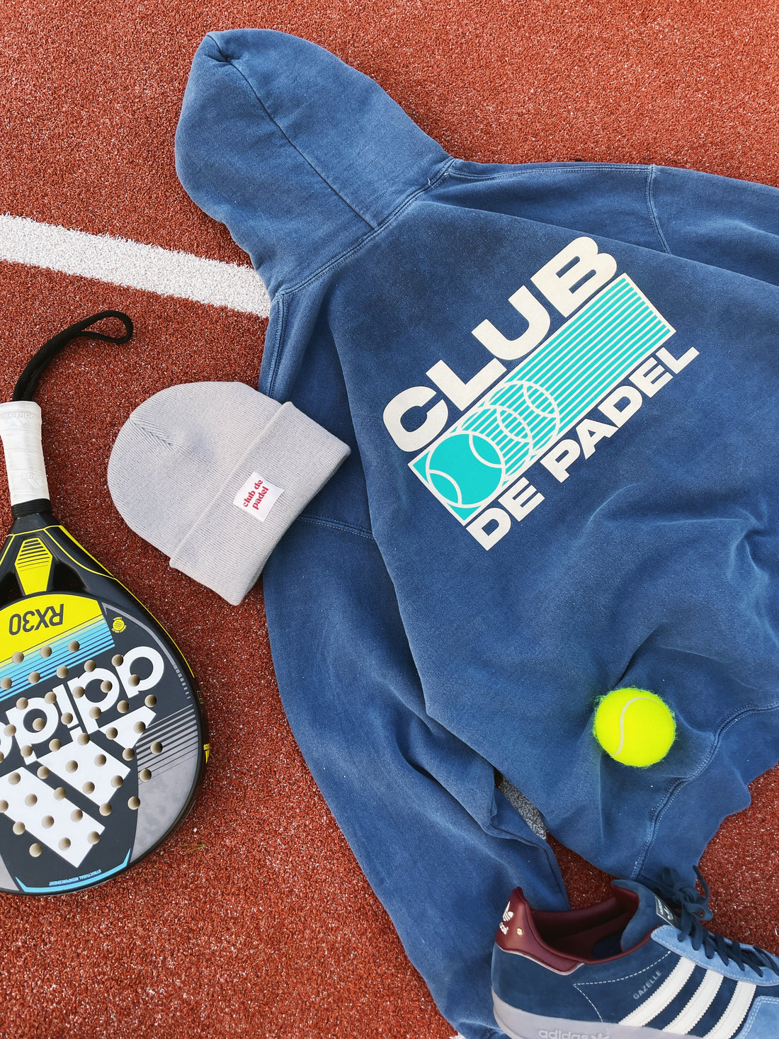 Club de Padel 'Heritage' Vintage Washed Hoodie - Navy – UN:IK Clothing
