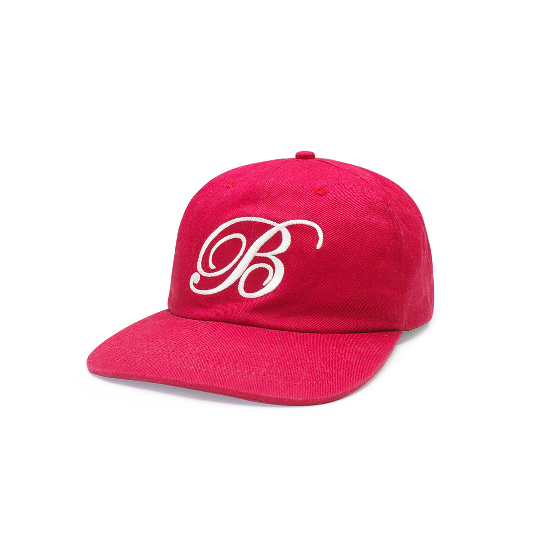 bound Script Embroidered 6 Panel Cap - Cardinal Red – UN:IK Clothing