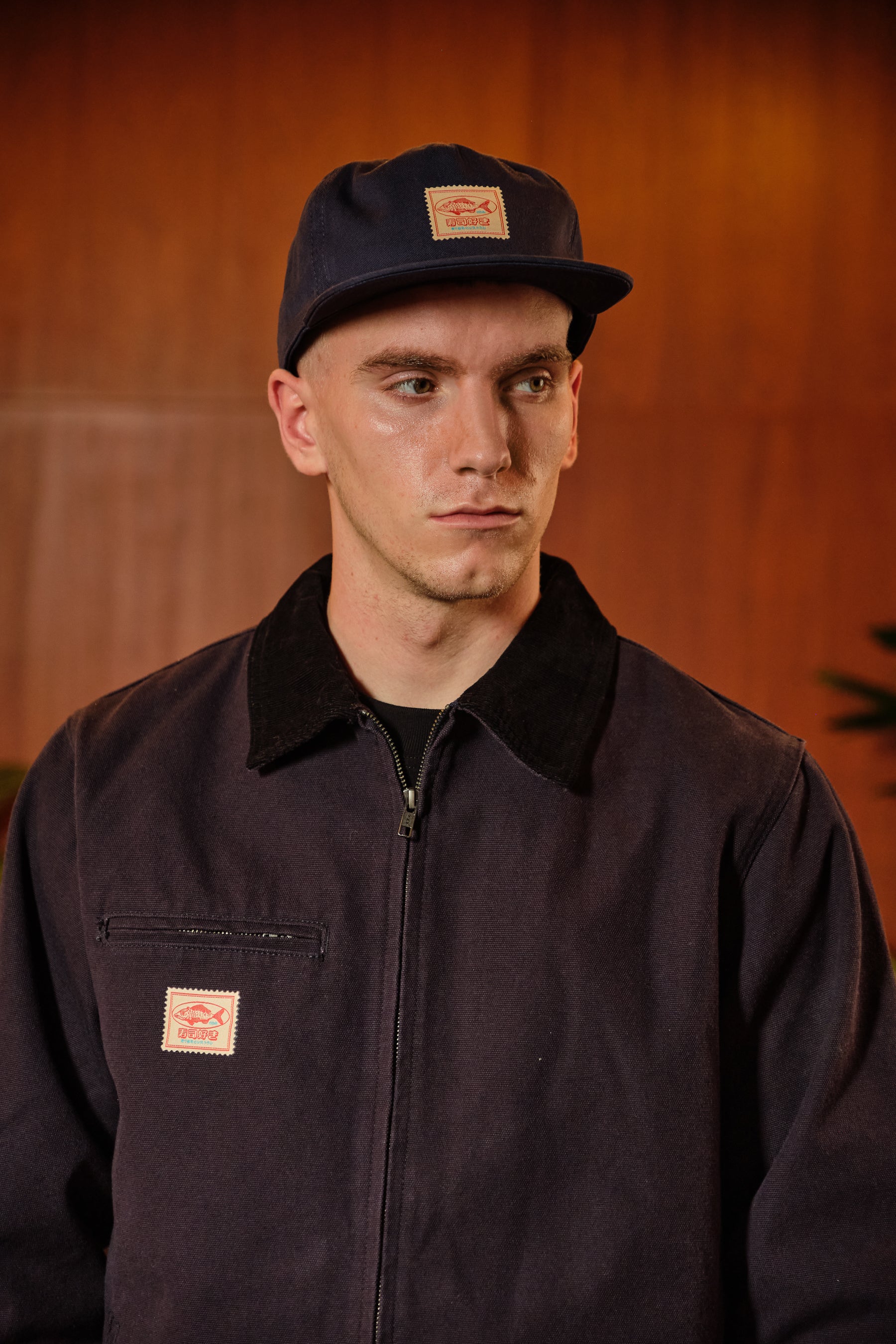 A Thousand Futures x GK 'Sushi Lover' Heavy Canvas Cord Collar Jacket ...