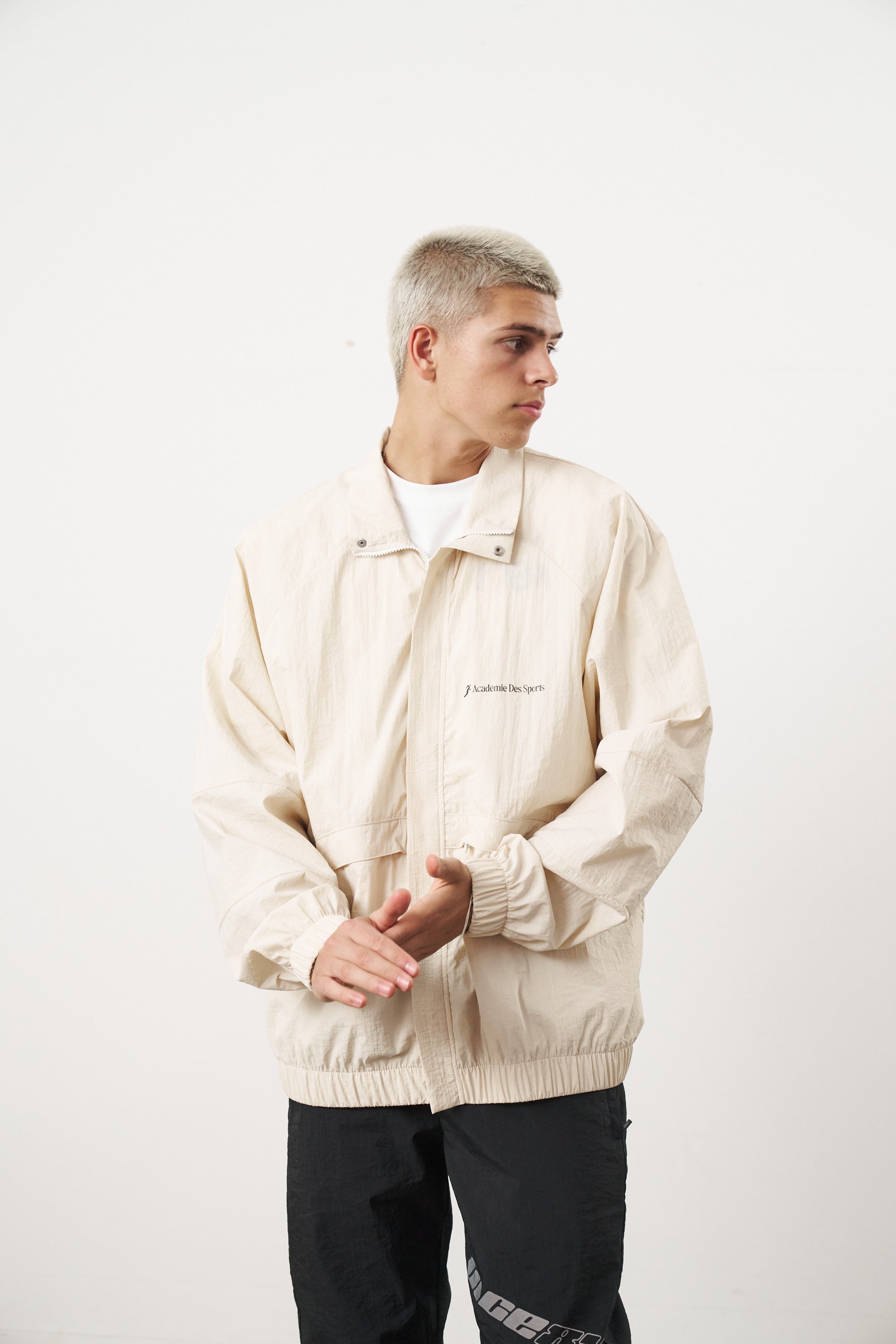 Vice 84 'Olympic Runner' Nylon Track Jacket - Ecru – UN:IK Clothing