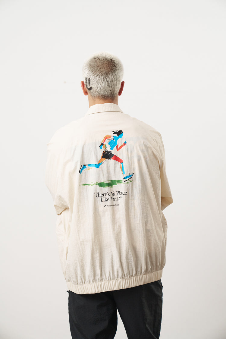 Vice 84 'Olympic Runner' Nylon Track Jacket - Ecru – UN:IK Clothing