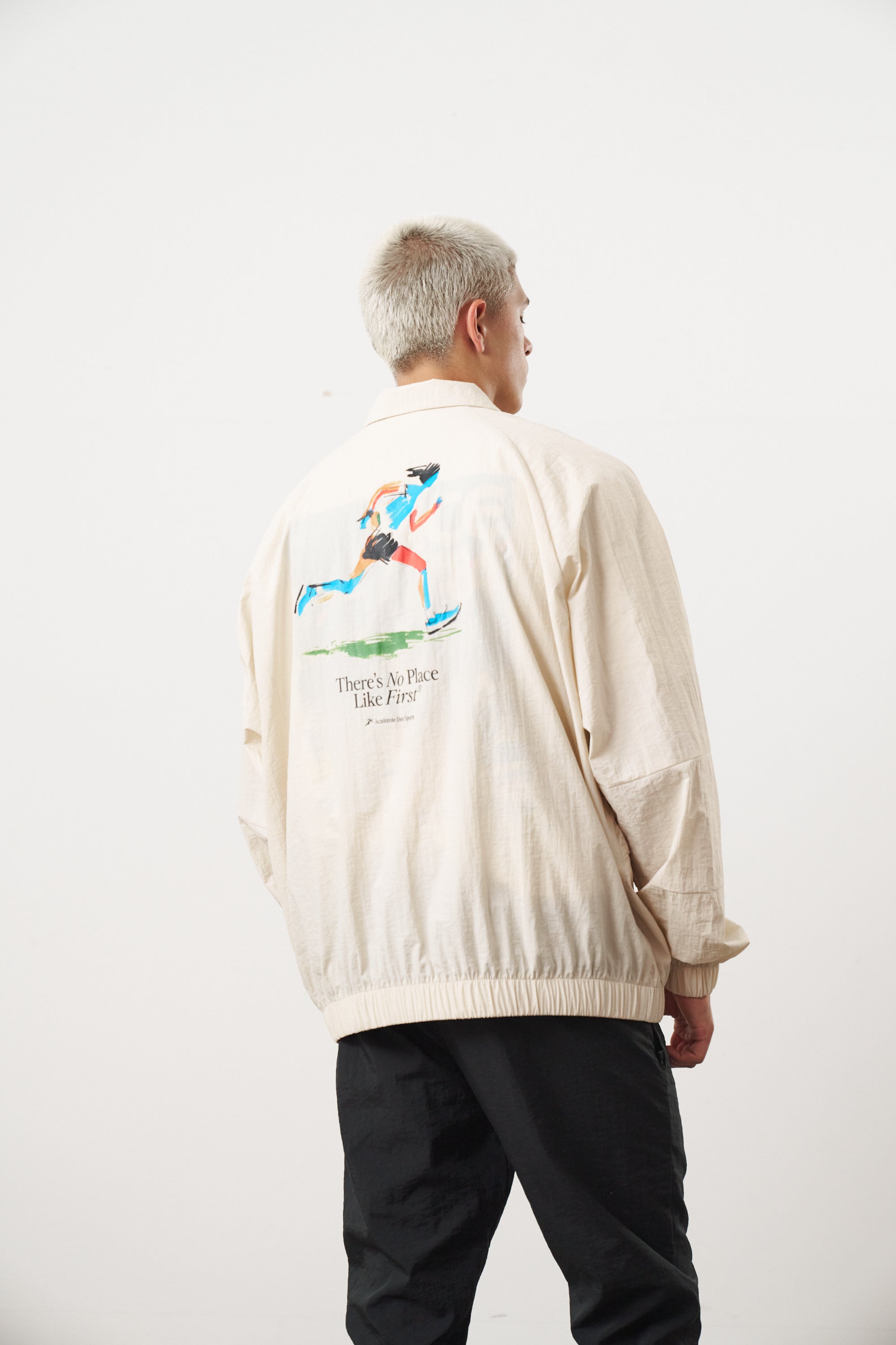 Vice 84 'Olympic Runner' Nylon Track Jacket - Ecru – UN:IK Clothing