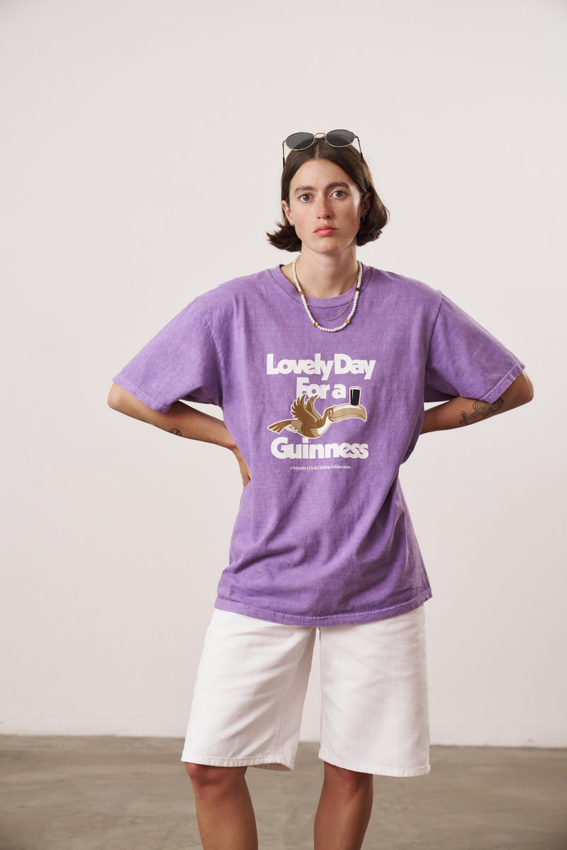Guinness x UN:IK 'Lovely Day' Vintage Washed Tee - Purple – UN:IK Clothing