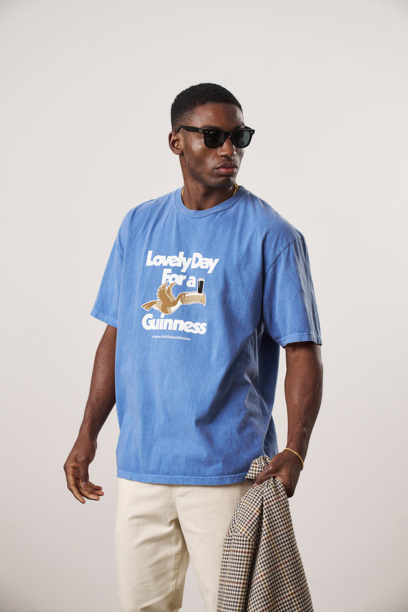 Guinness x UN:IK 'Lovely Day' Vintage Washed Tee - Blue – UN:IK Clothing