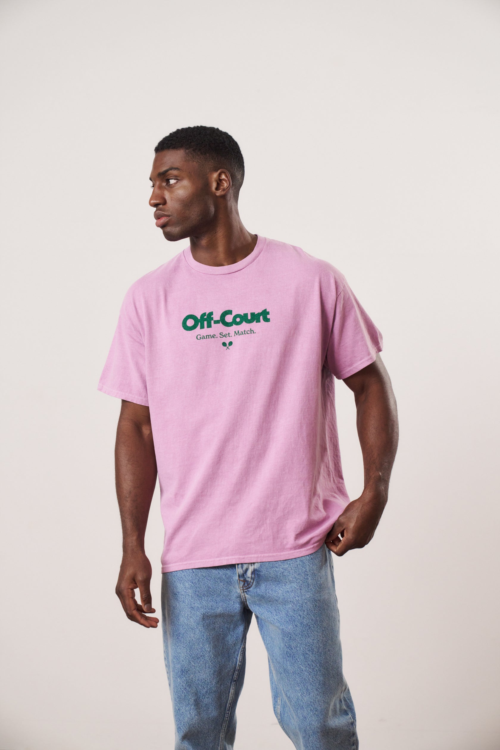 Vice 84 'Off-Court GSM' Vintage Washed Tee - Pink – UN:IK Clothing