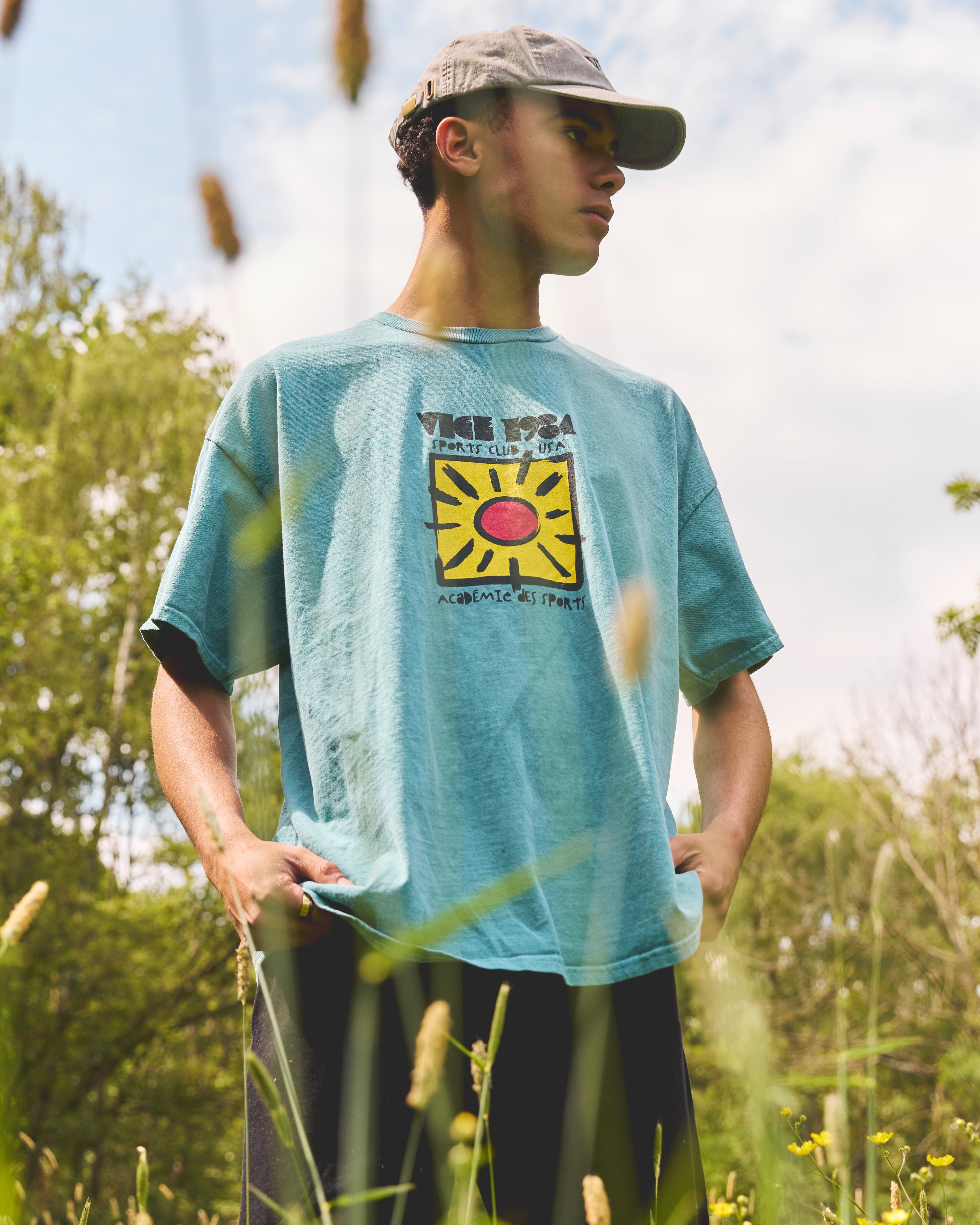 Vice 84 'Sun Sports Club' Vintage Washed Tee - Sage – UN:IK Clothing