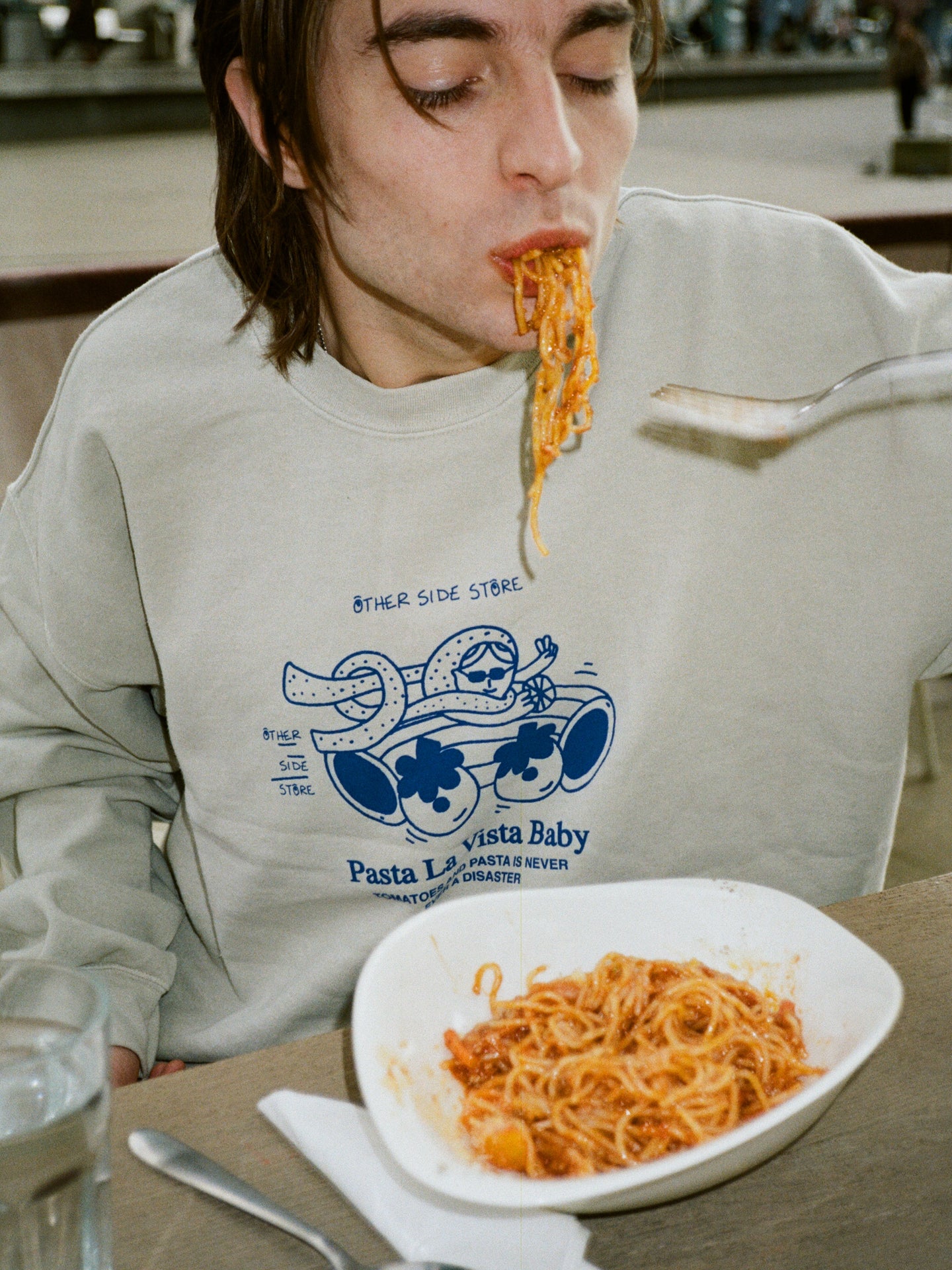 Other Side Store 'Pasta La Vista' Sweater - Vintage Washed Ecru – UN:IK ...