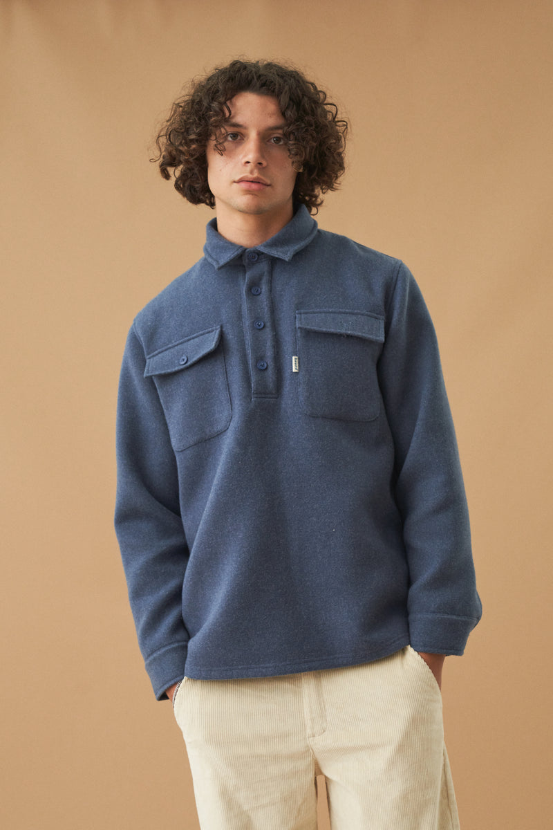 bound 'Marine' Textured Heavy Overshirt – UN:IK Clothing