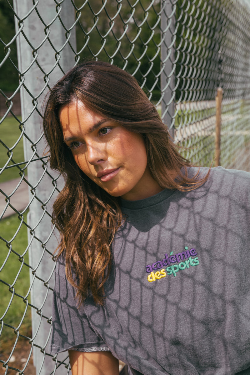 Vice 84 'Club Académie' Embroidered Tee - Vintage Washed Charcoal – UN ...