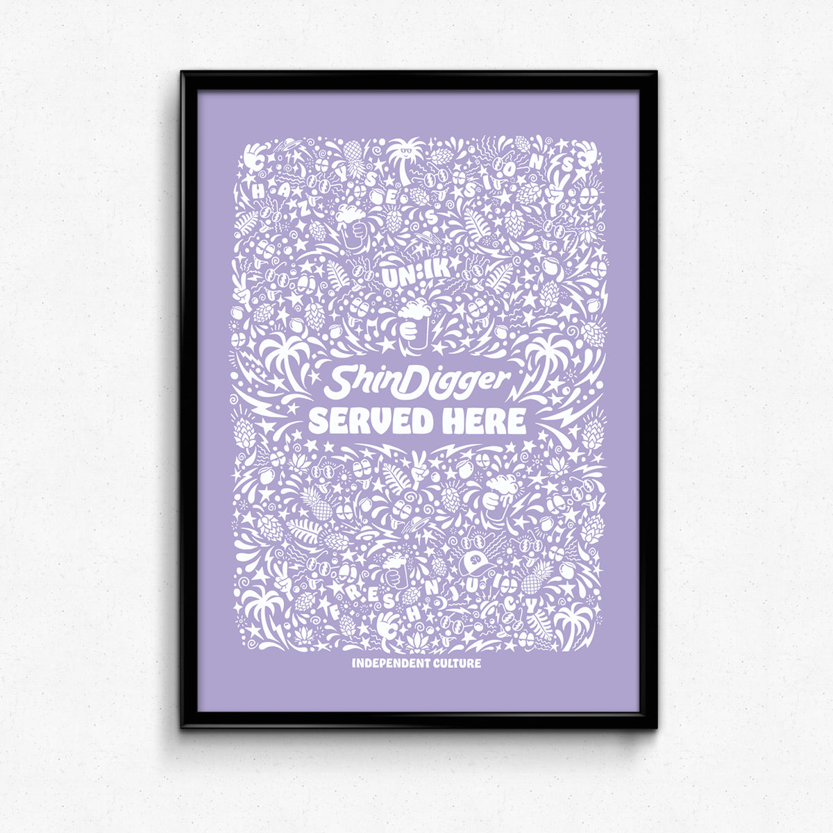 Shindigger X UN:IK 'Served Here' Print - Peach – UN:IK Clothing