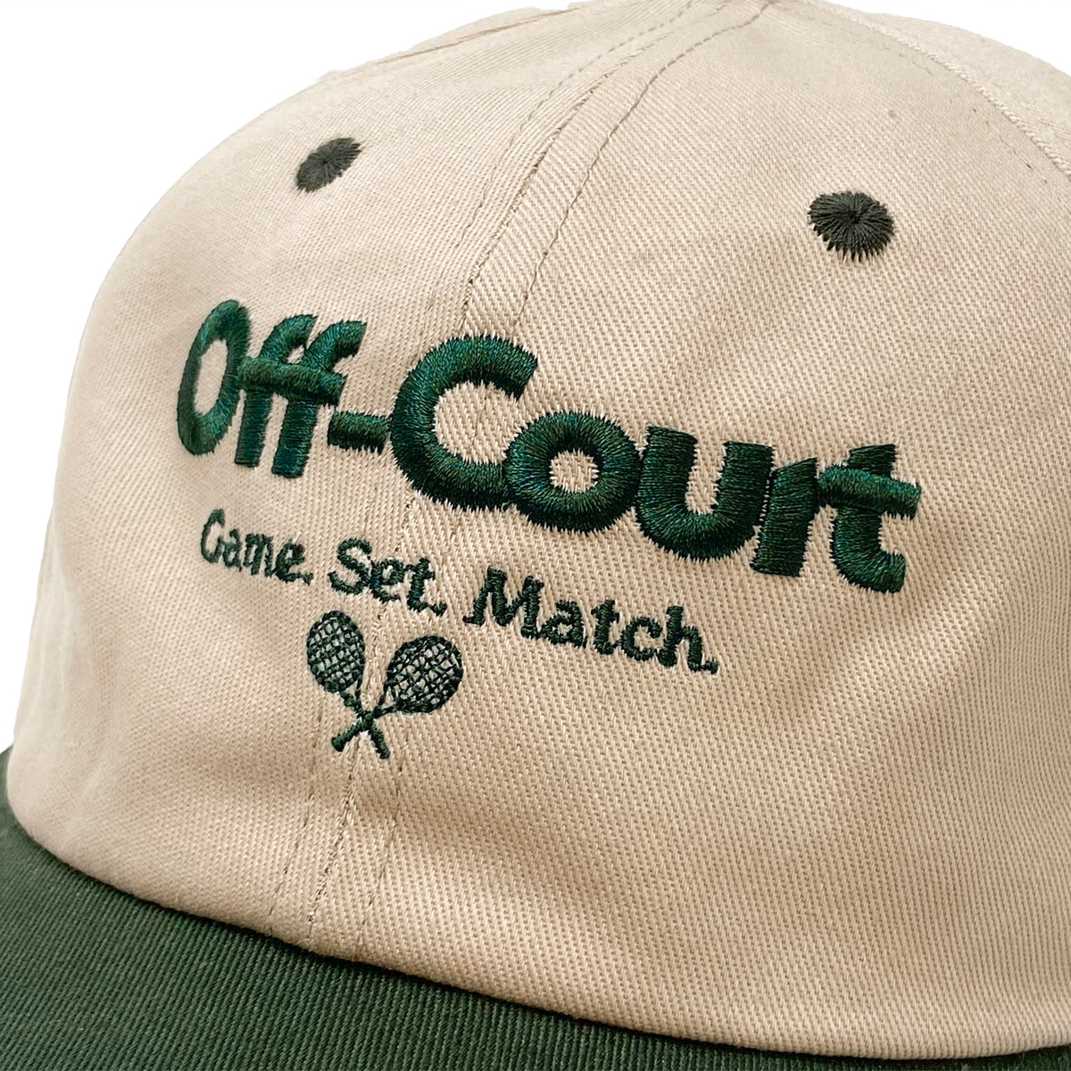 Vice 84 'Off Court' Tennis Cap - Beige/Forest Green – UN:IK Clothing