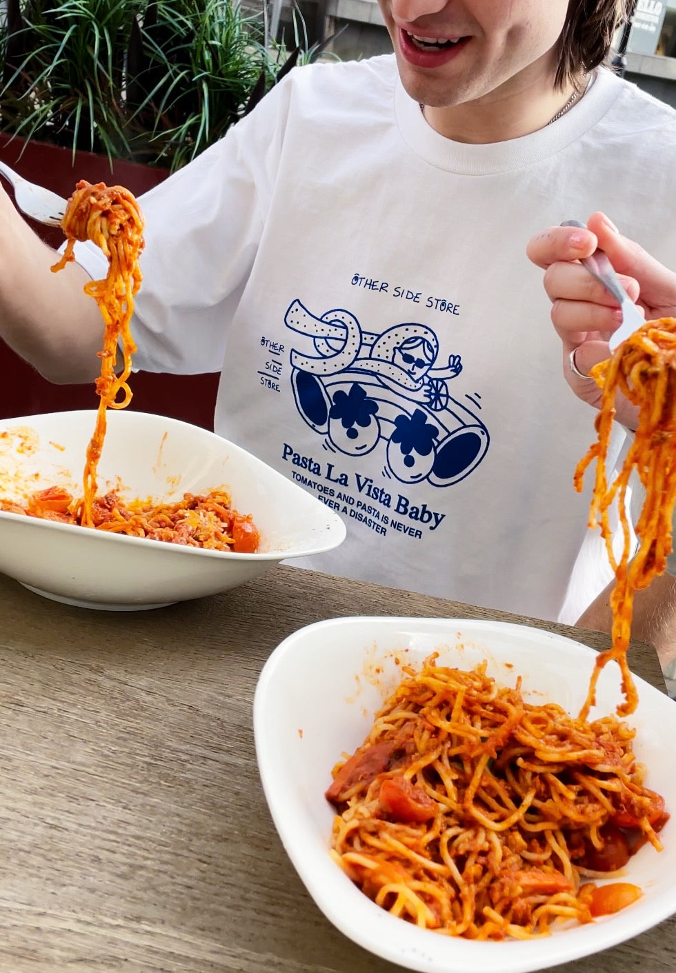 Other Side Store 'Pasta La Vista' Tee - White – UN:IK Clothing